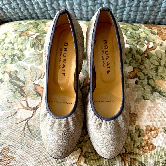 Brunate | Shoes | Vintage Brunate Italian Leather Heels Leather Sole ...